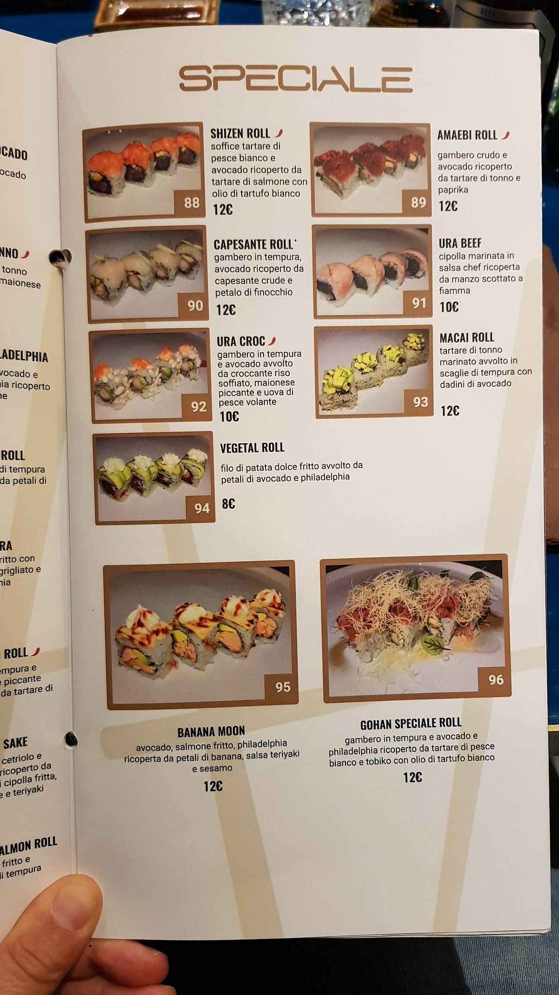 Menu da Gohan Sushi Restaurant, Bari