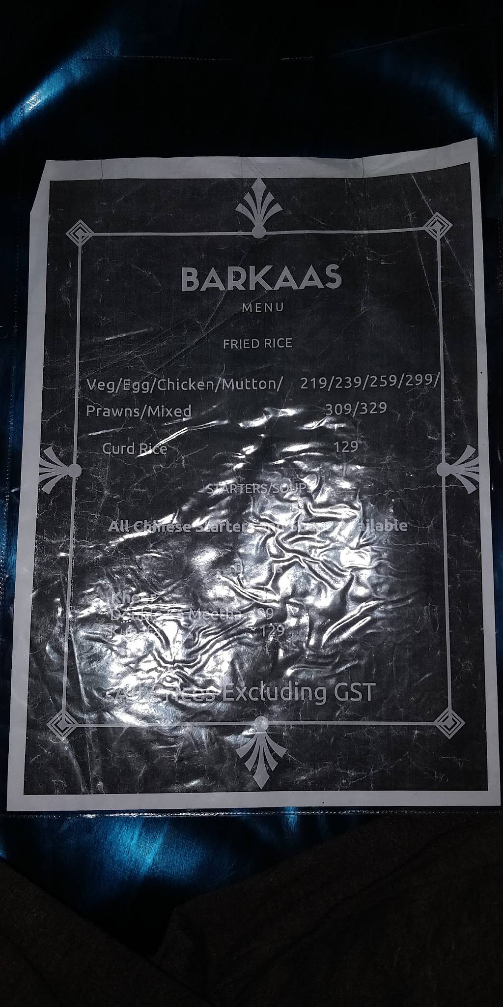 Menu at Barkas Arabian Kitchens, Rajahmundry, Near