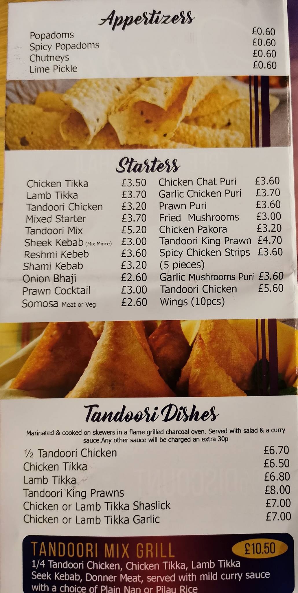 Menu at Jononi balti fast food, Freckleton