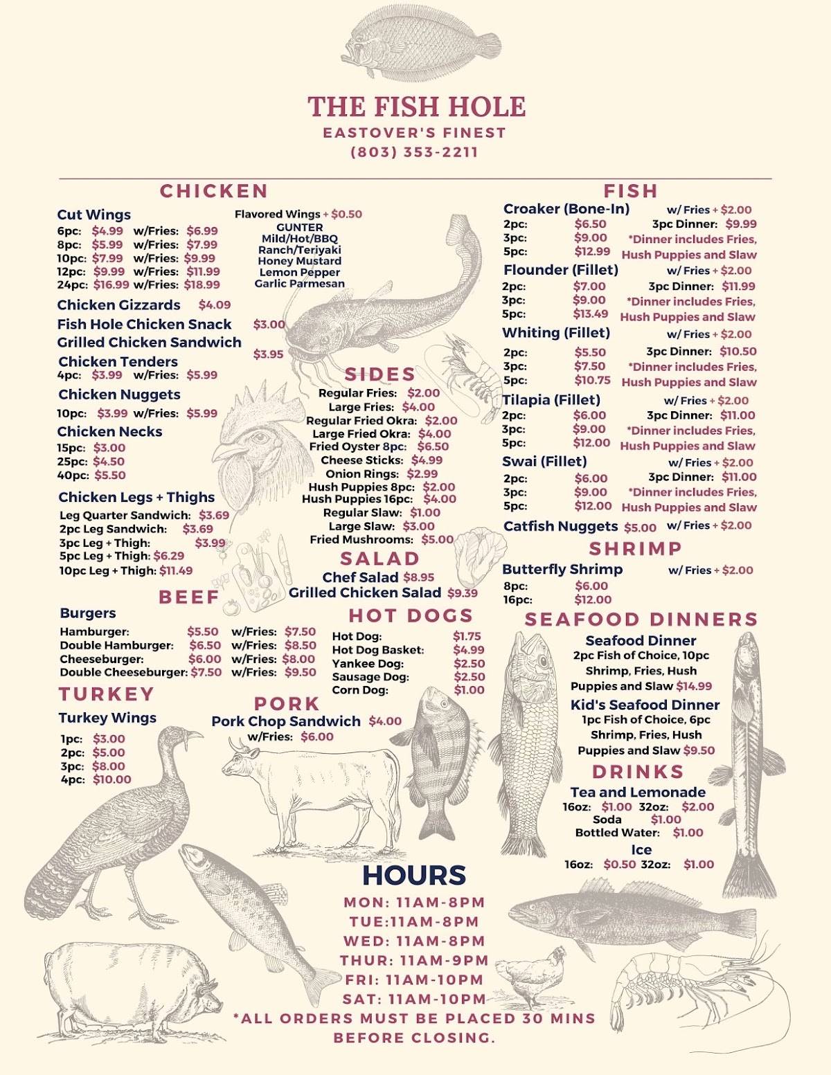 Menu at A Taste Of Birds Love restaurant, Eastover