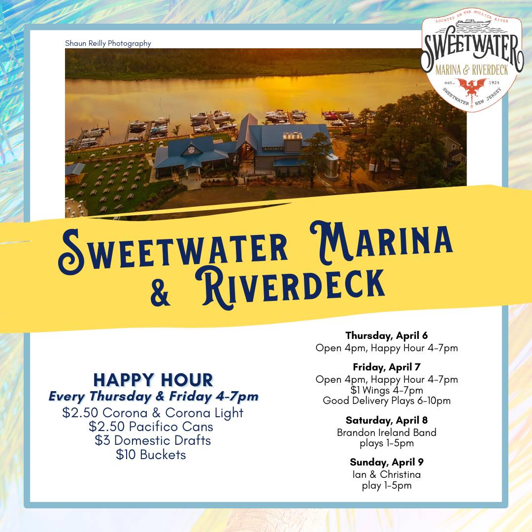 Menu at Sweetwater Marina and Riverdeck pub & bar, Hammonton
