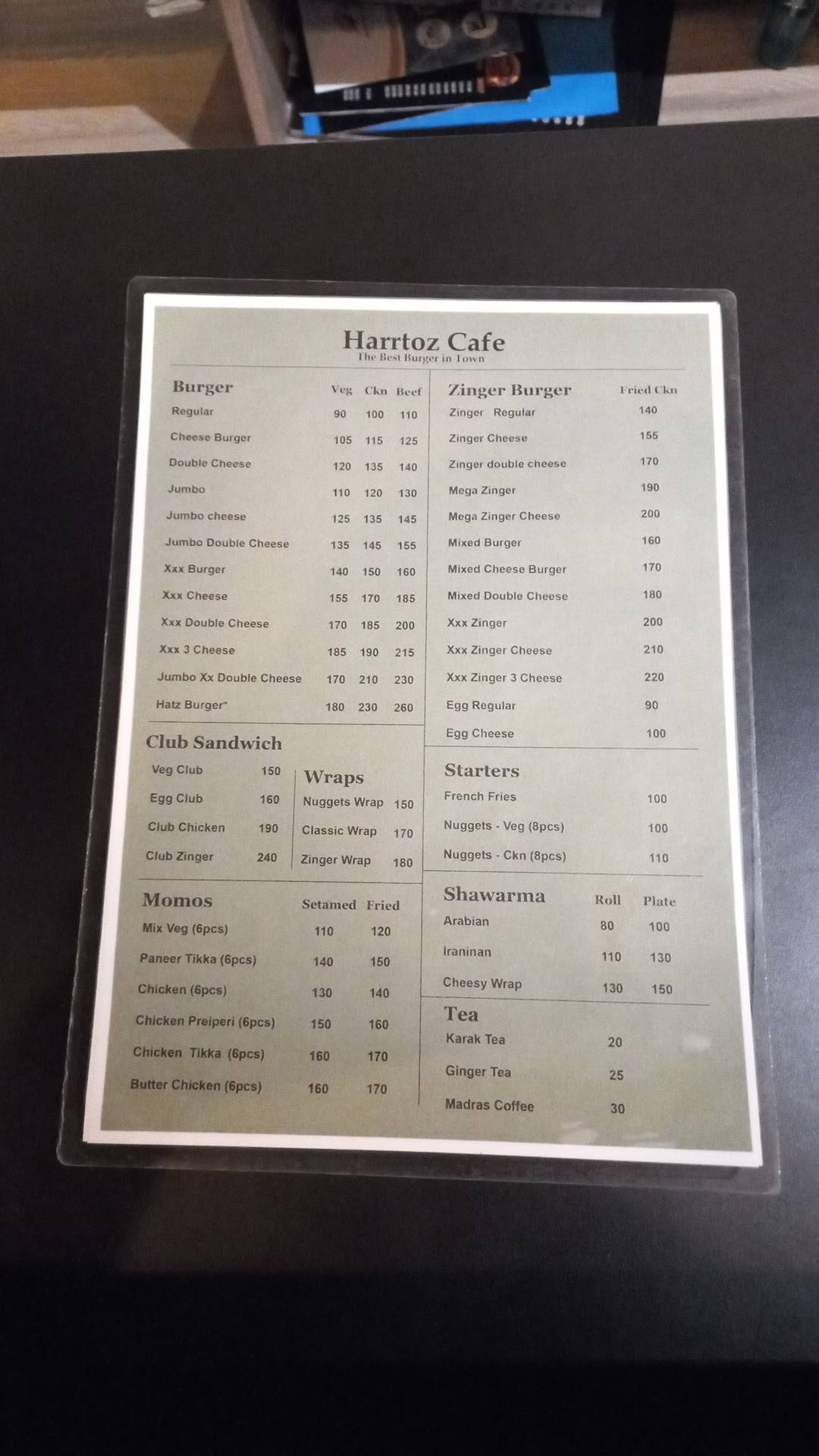Menu at Burgery by harrtoz cafe, Valapad