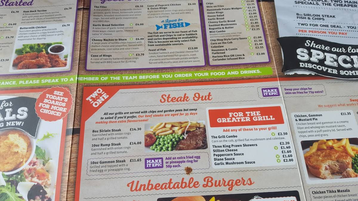 Menu at Jenny Wren pub & bar, Sittingbourne