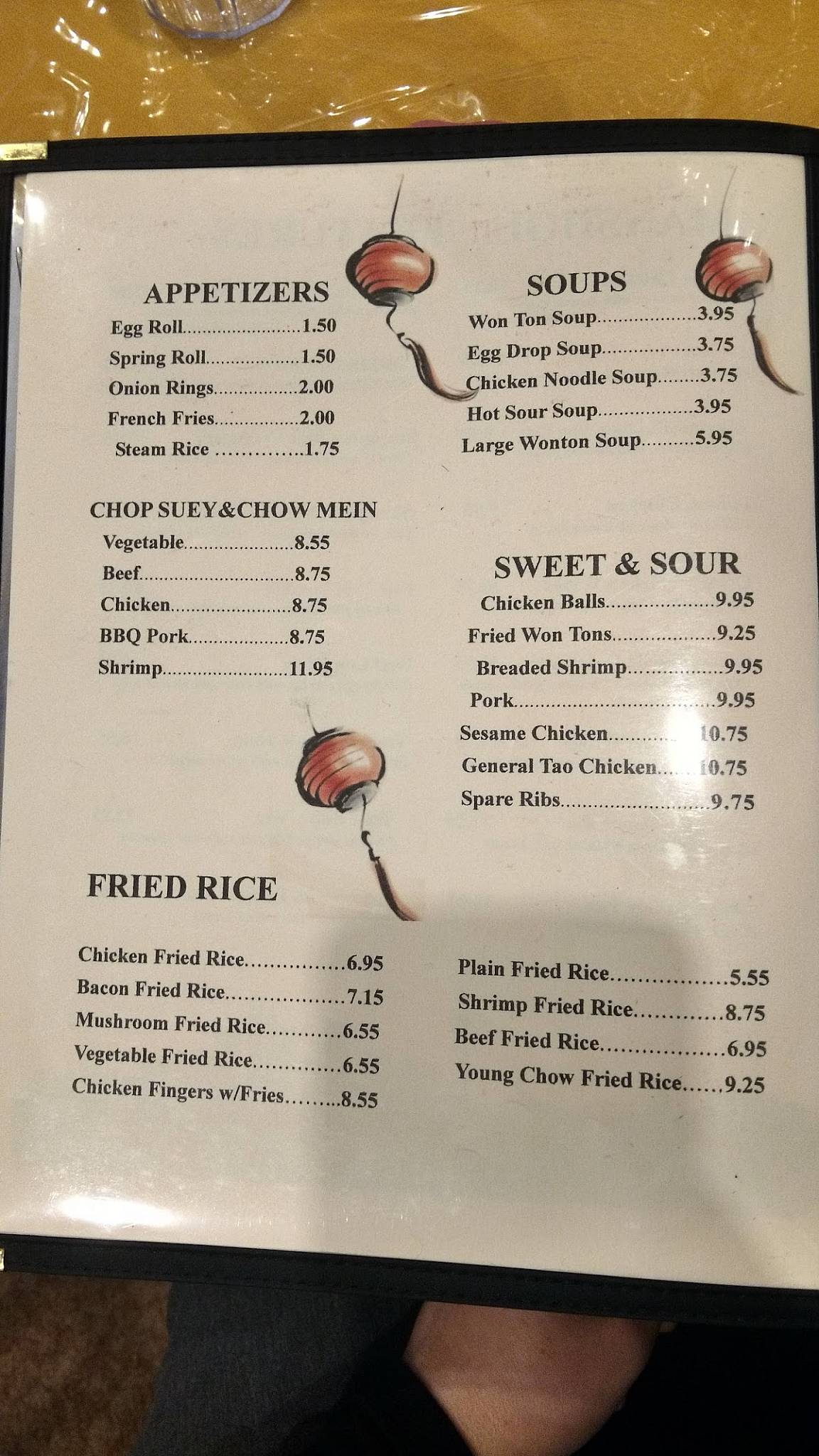 Menu at Manshou Restaurant, North Bay, 127 Lakeshore Dr