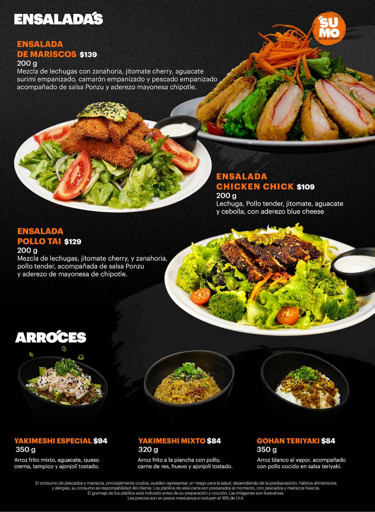 Carta del restaurante Sumo Perinorte, Cuautitlán Izcalli