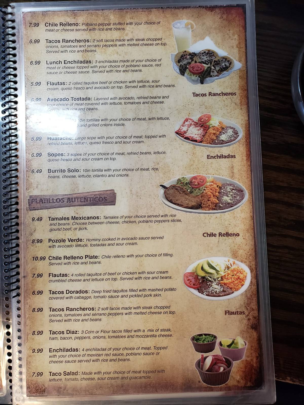 Menu at Birrieria Diaz restaurant, Bethany