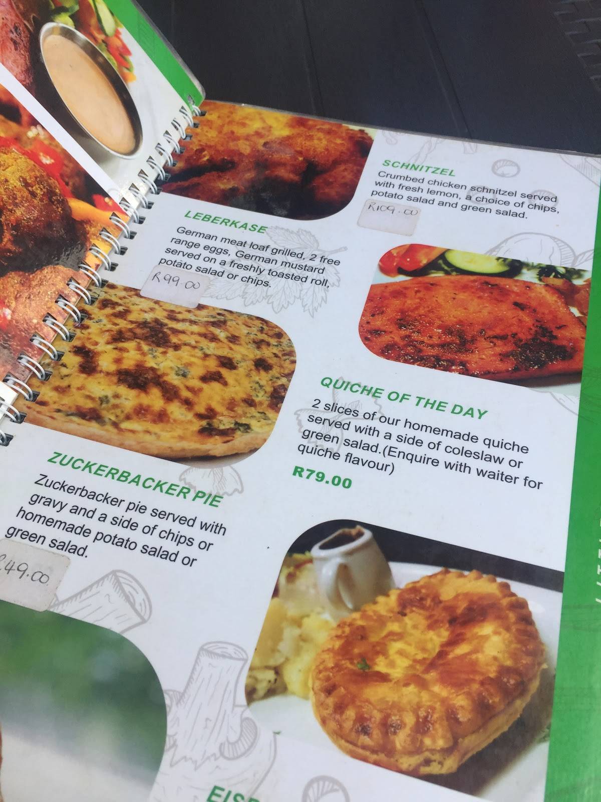 Menu at Der Zucker Backer cafe, Pretoria, Menlyn Retail Park Corner ...