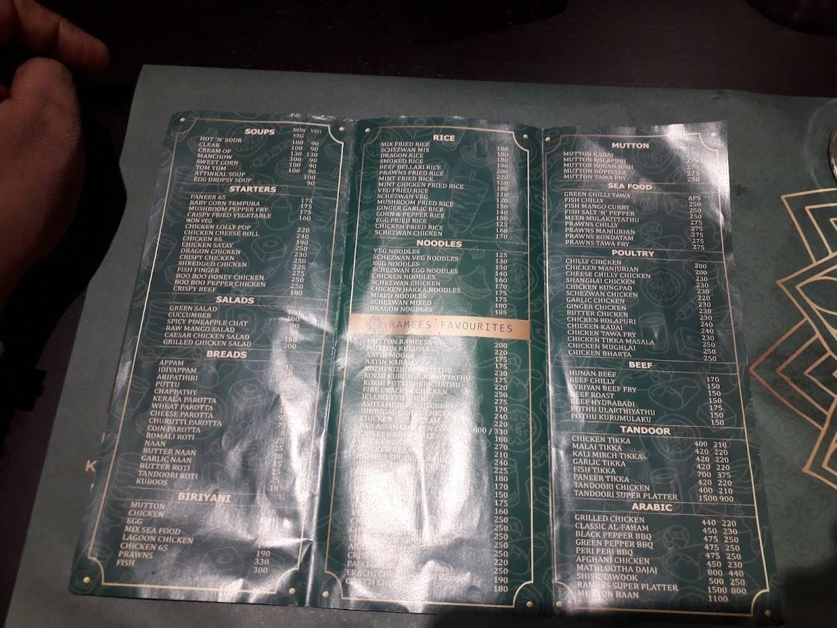 Menu at Ramees Restaurant, Kollam, Ground Floor