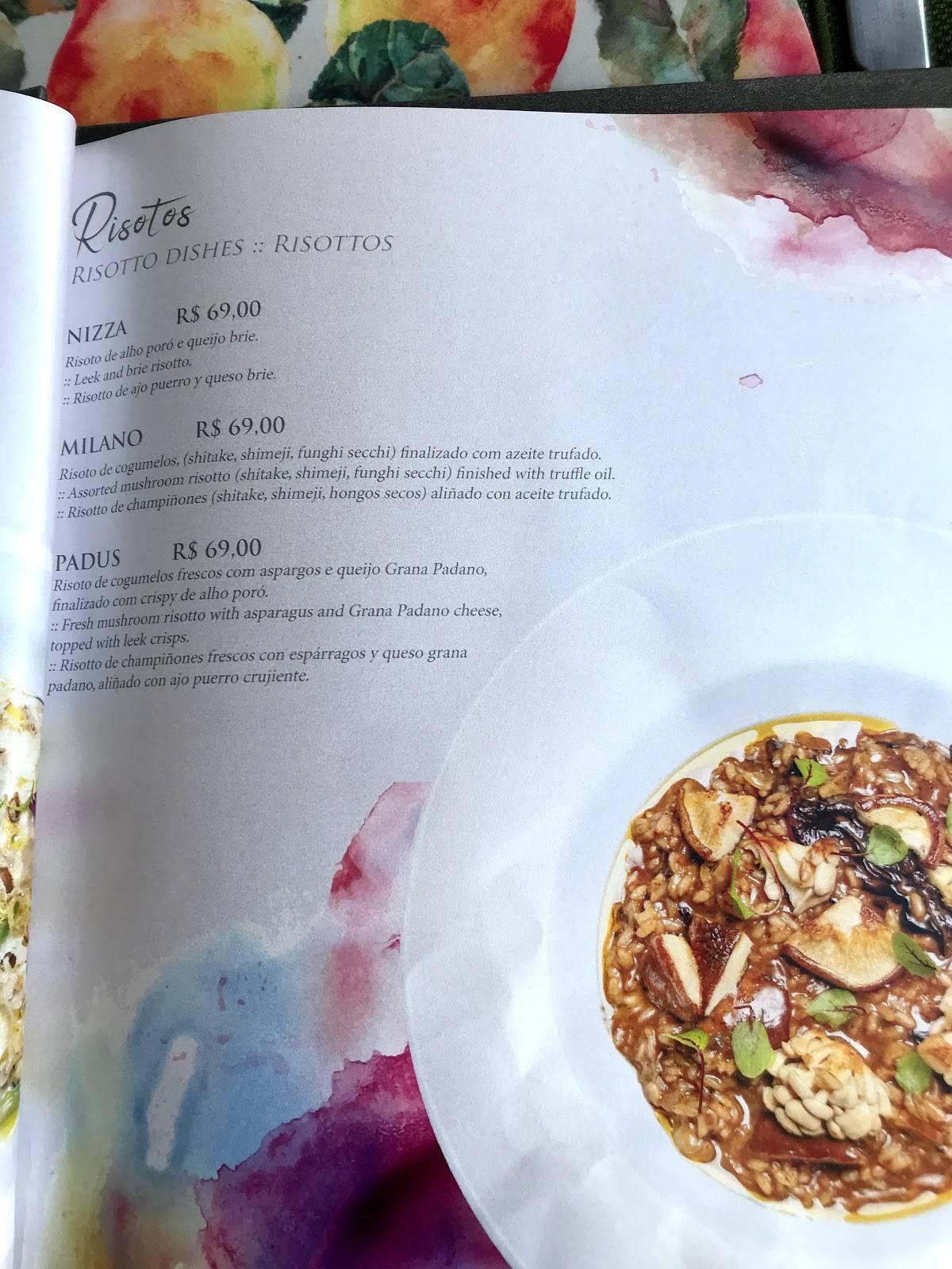 Menu em Restaurante Number Seven, Balneário Camboriú