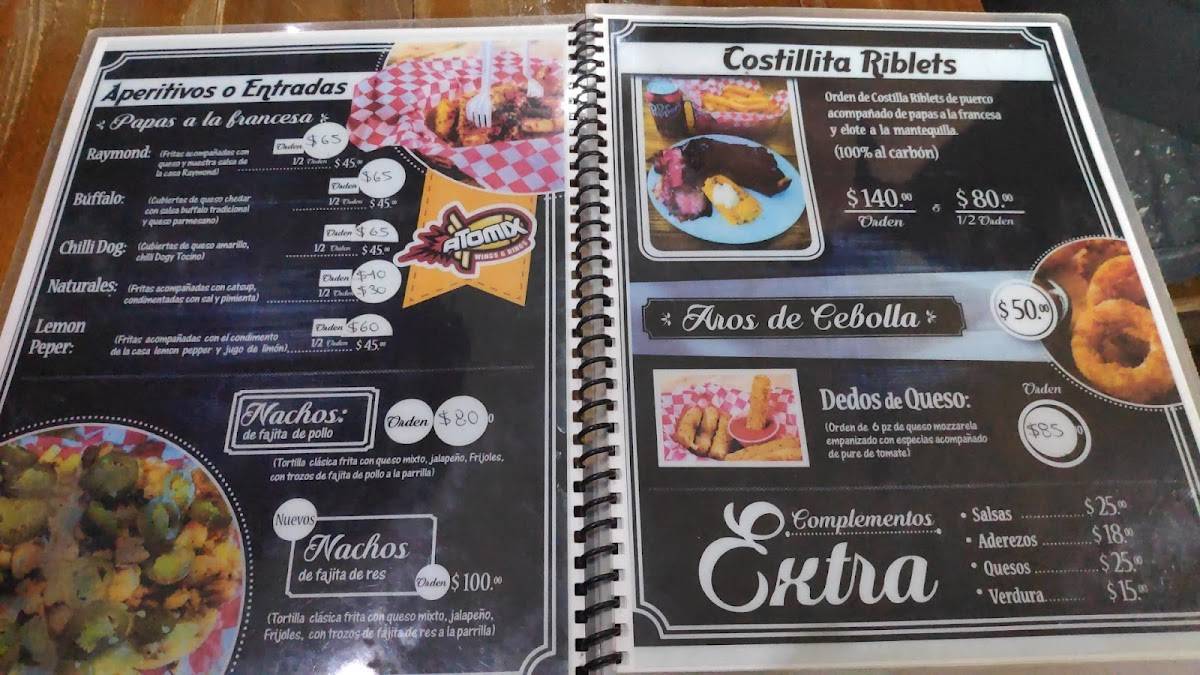 Carta del restaurante Atomix Wings & Grill, Reynosa