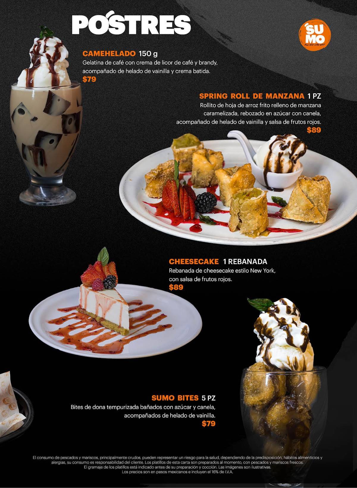 Carta del restaurante Sumo Perinorte, Cuautitlán Izcalli