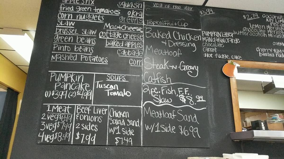 Menu at Aunt Bea's Home Cooking restaurant, Greeneville