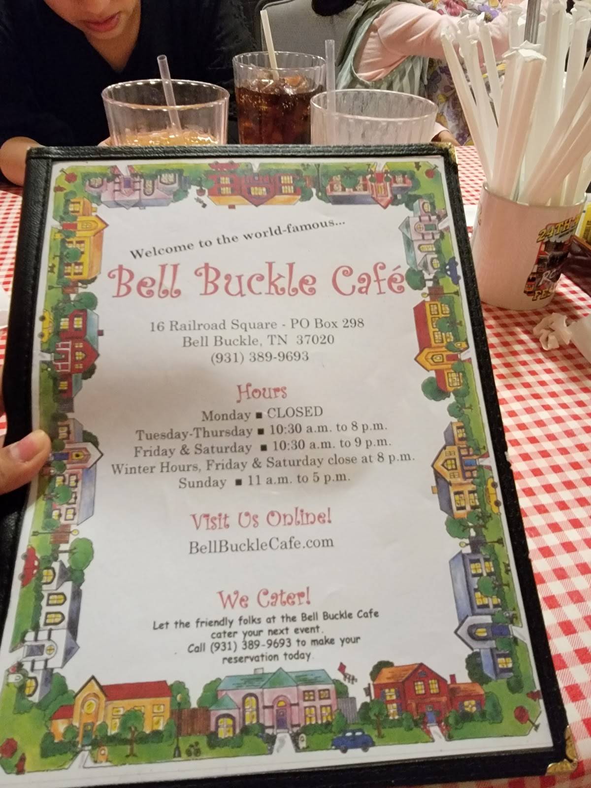 Menu at Bell Buckle Cafe, Bell Buckle, 16 Railroad Sq TN-269