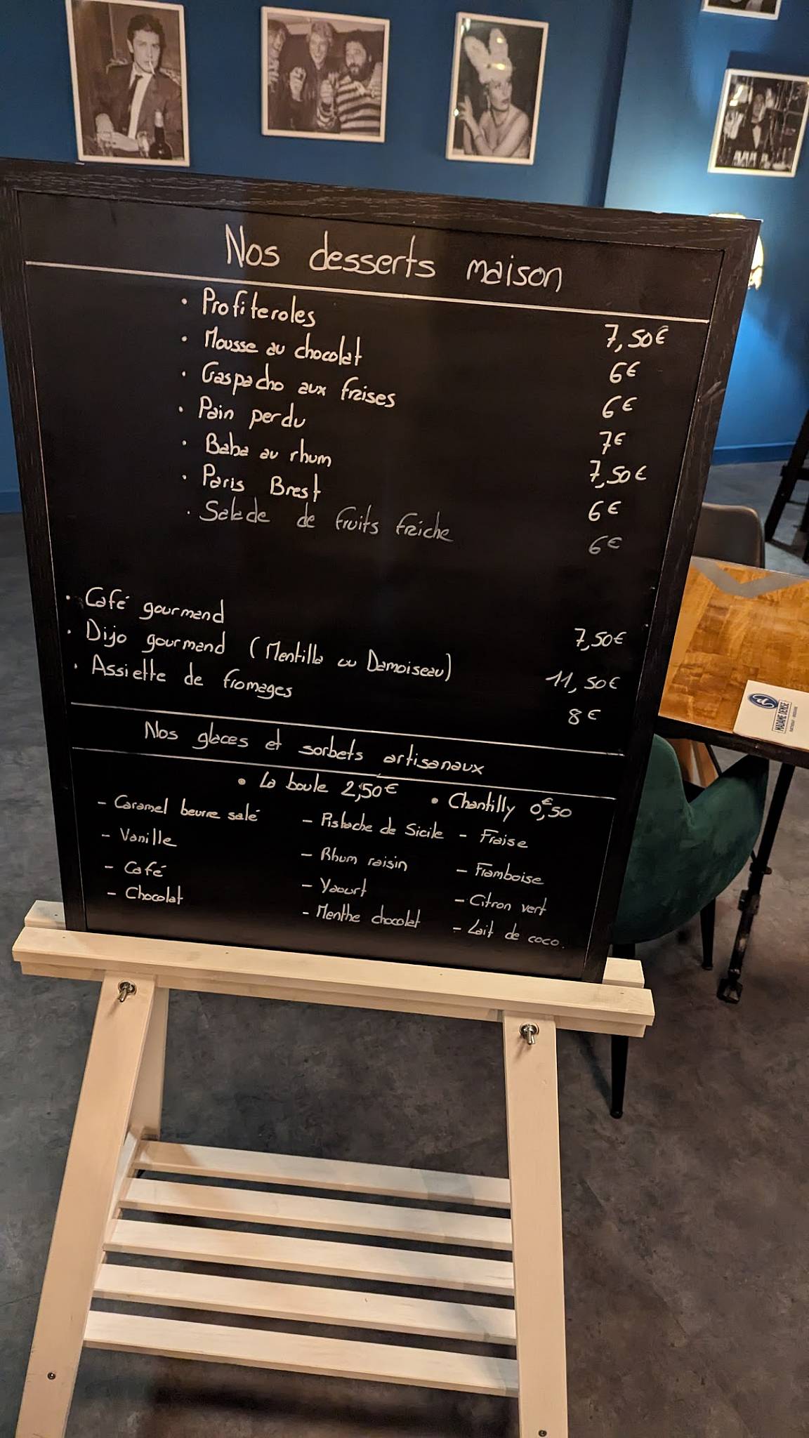 Menu au Brasserie Madame Denise Bressuire restaurant, Bressuire