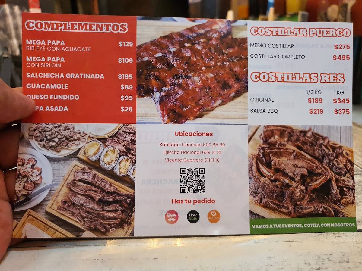 Carta del restaurante Mega Tacos, Ciudad Juarez, Ejército Nacional 8260-2
