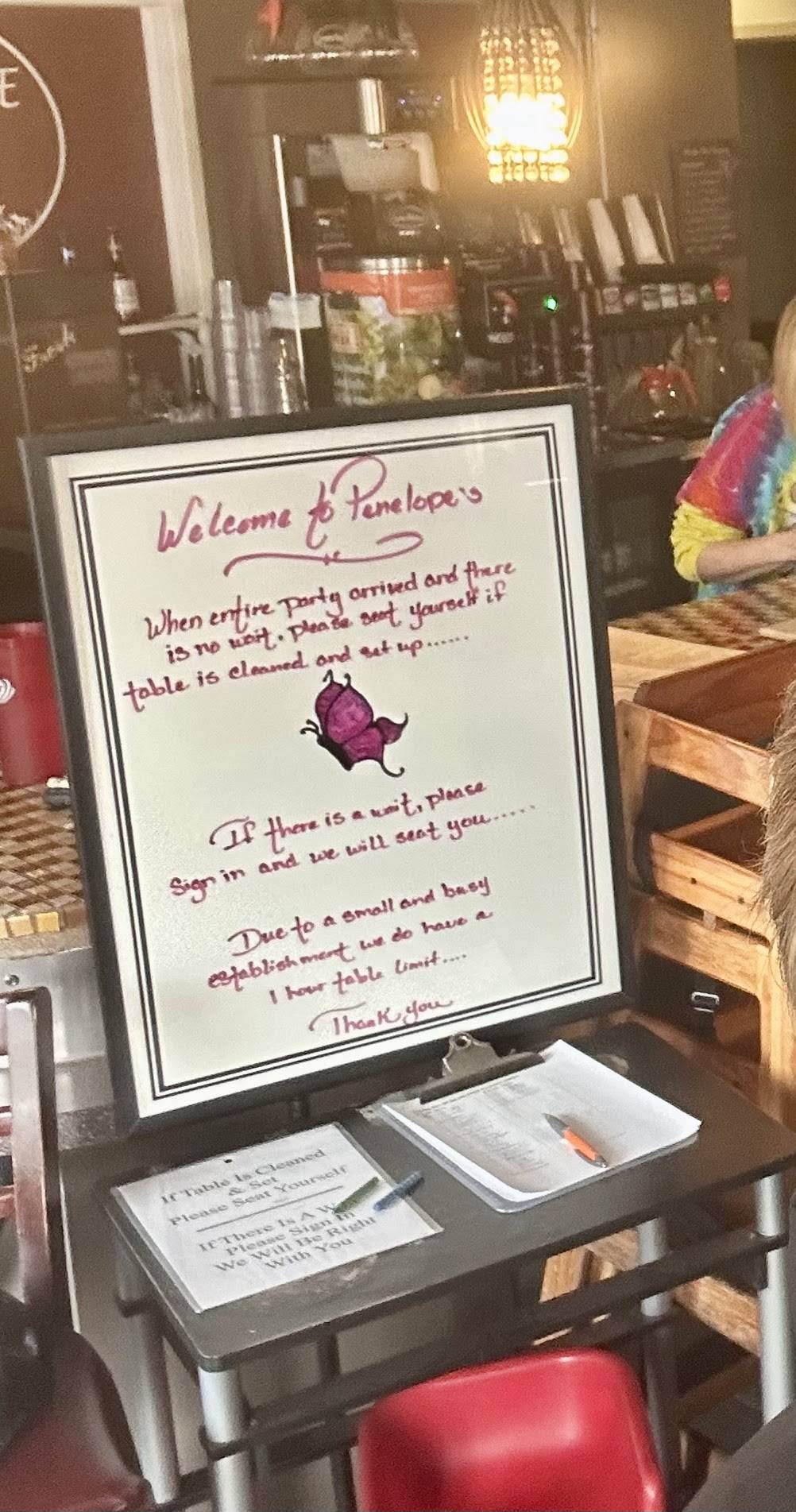 Menu at Penelope's Lil' Cafe, Lincoln