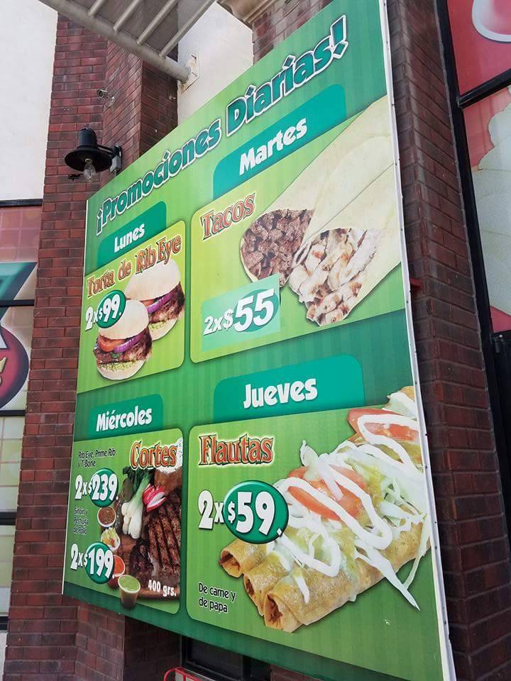 Carta del restaurante Mega Tacos, Ciudad Juarez, Ejército Nacional 8260-2