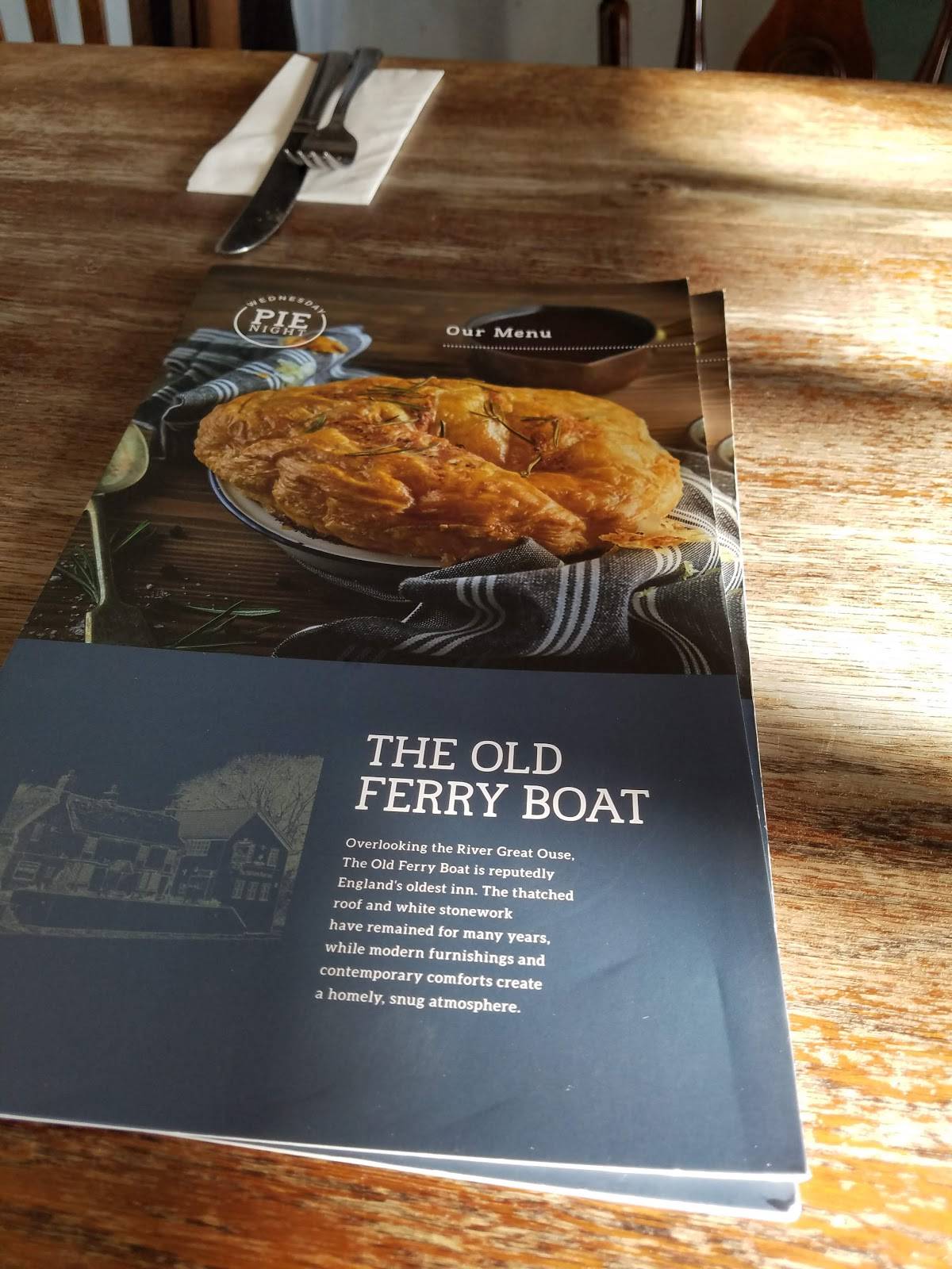 Menu at Old Ferry Boat pub & bar, Fenstanton, Holywell St Ives
