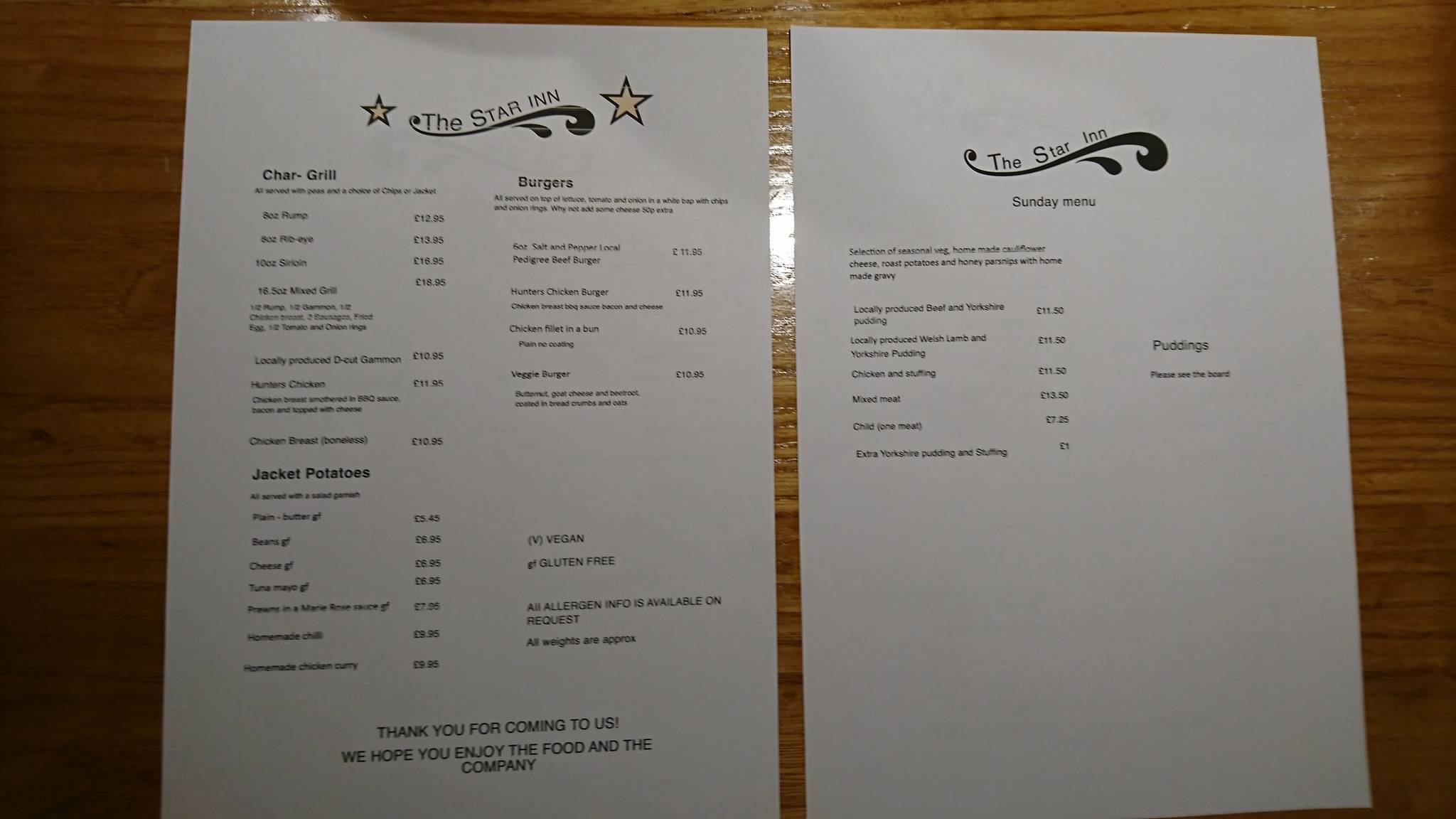 Menu at The Star Inn pub & bar, Pontypool