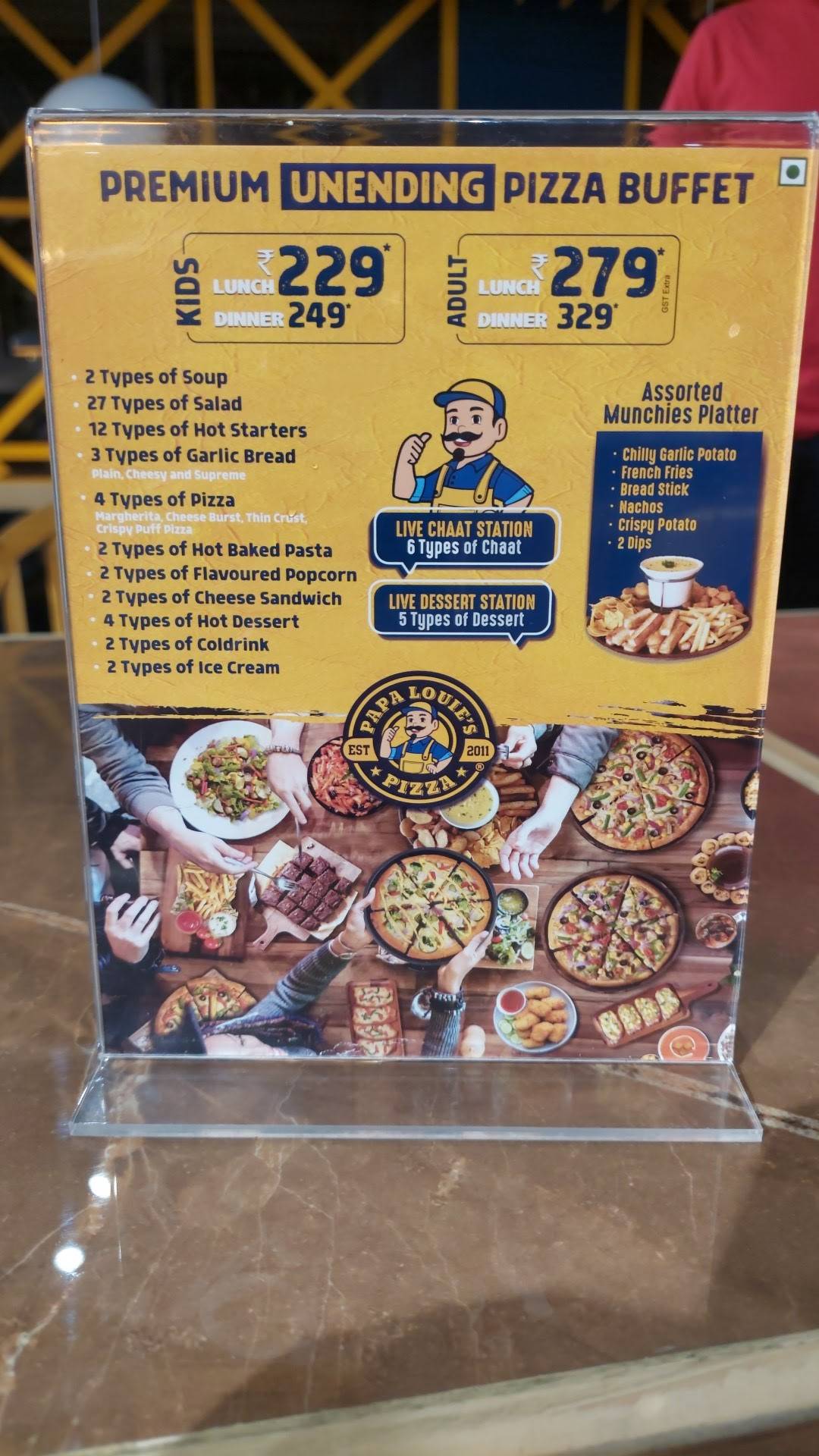 Menu at Papa Louie's Pizza, Surat