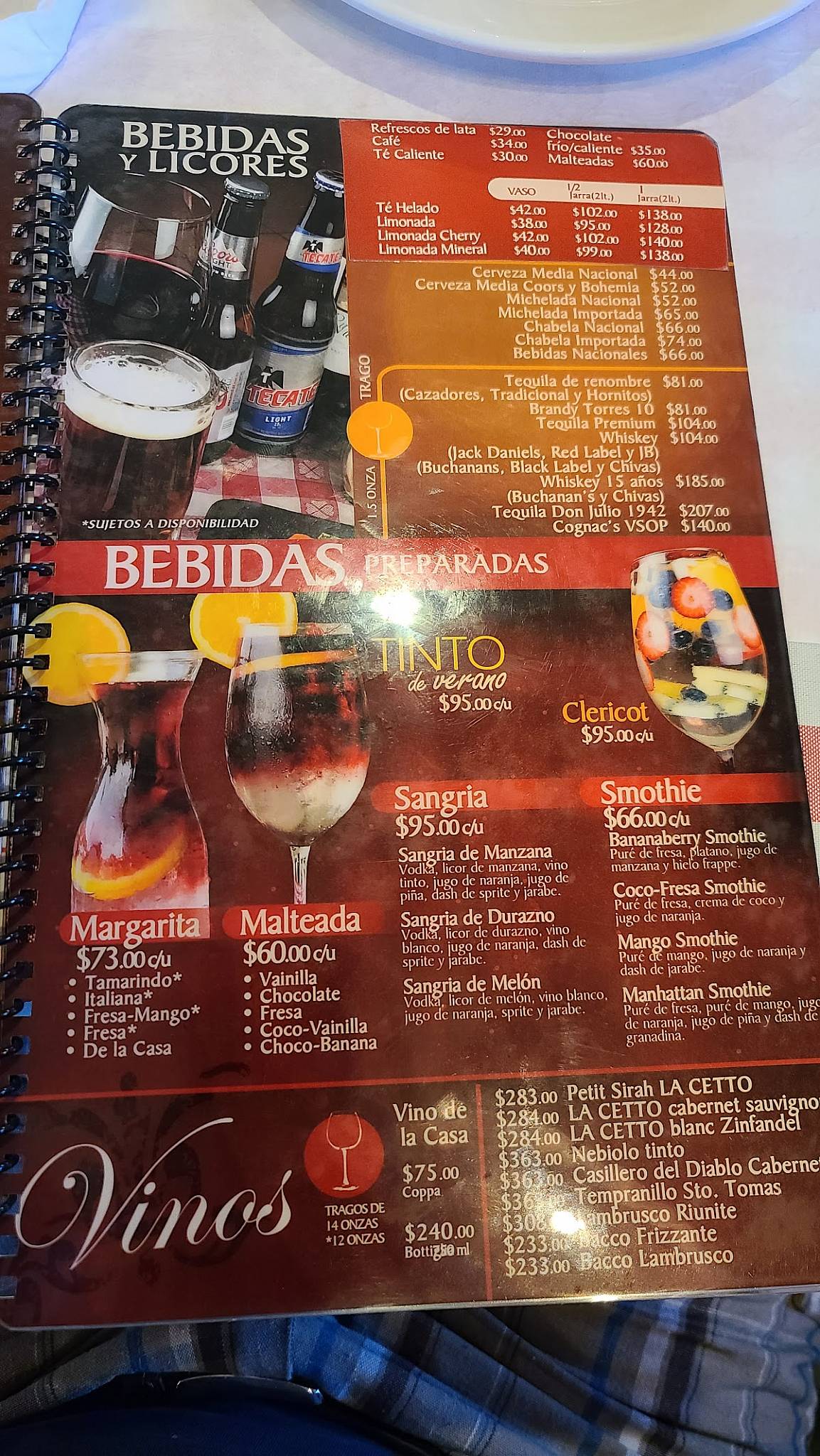 Carta del restaurante Ravizza Ristorante, Mexicali, Blvd. Benito Juárez ...