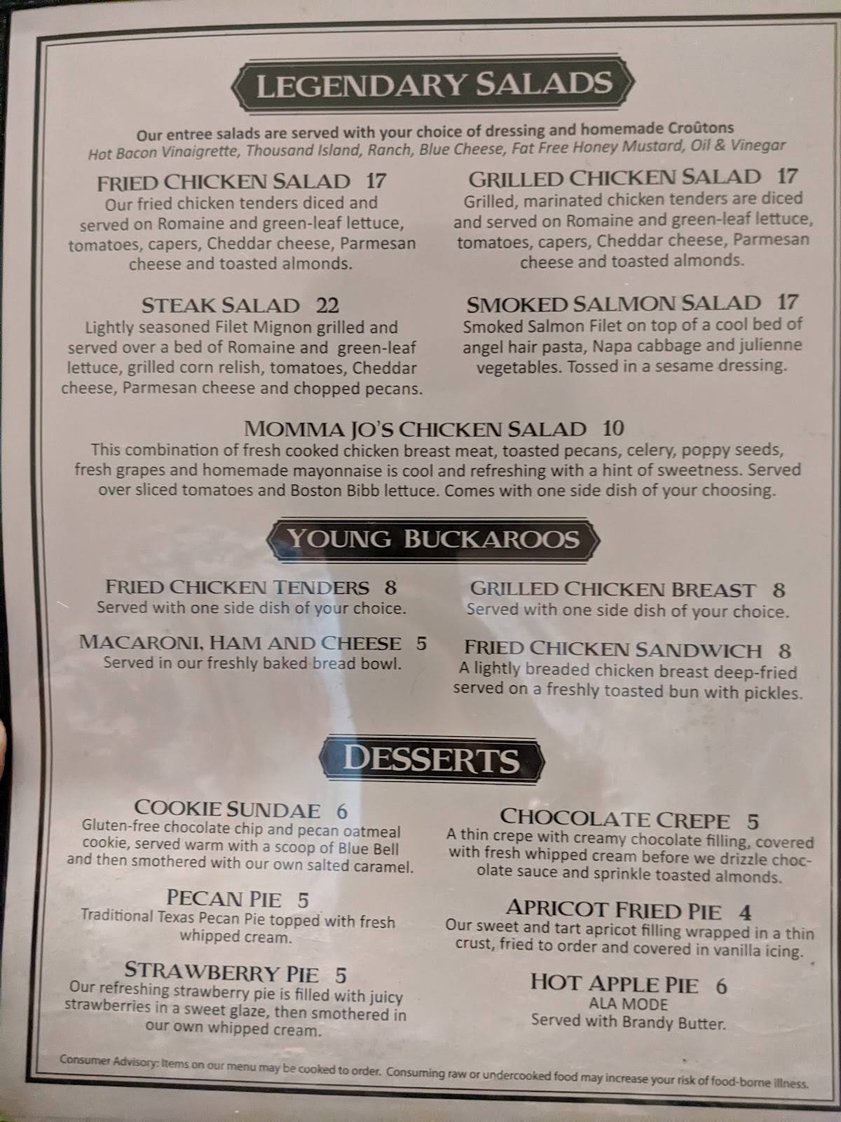 Menu at Sweetie Pie's Ribeyes steakhouse, North Richland Hills