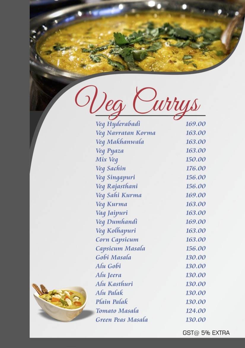 Menu at Bagicha Restaurant, Ballari