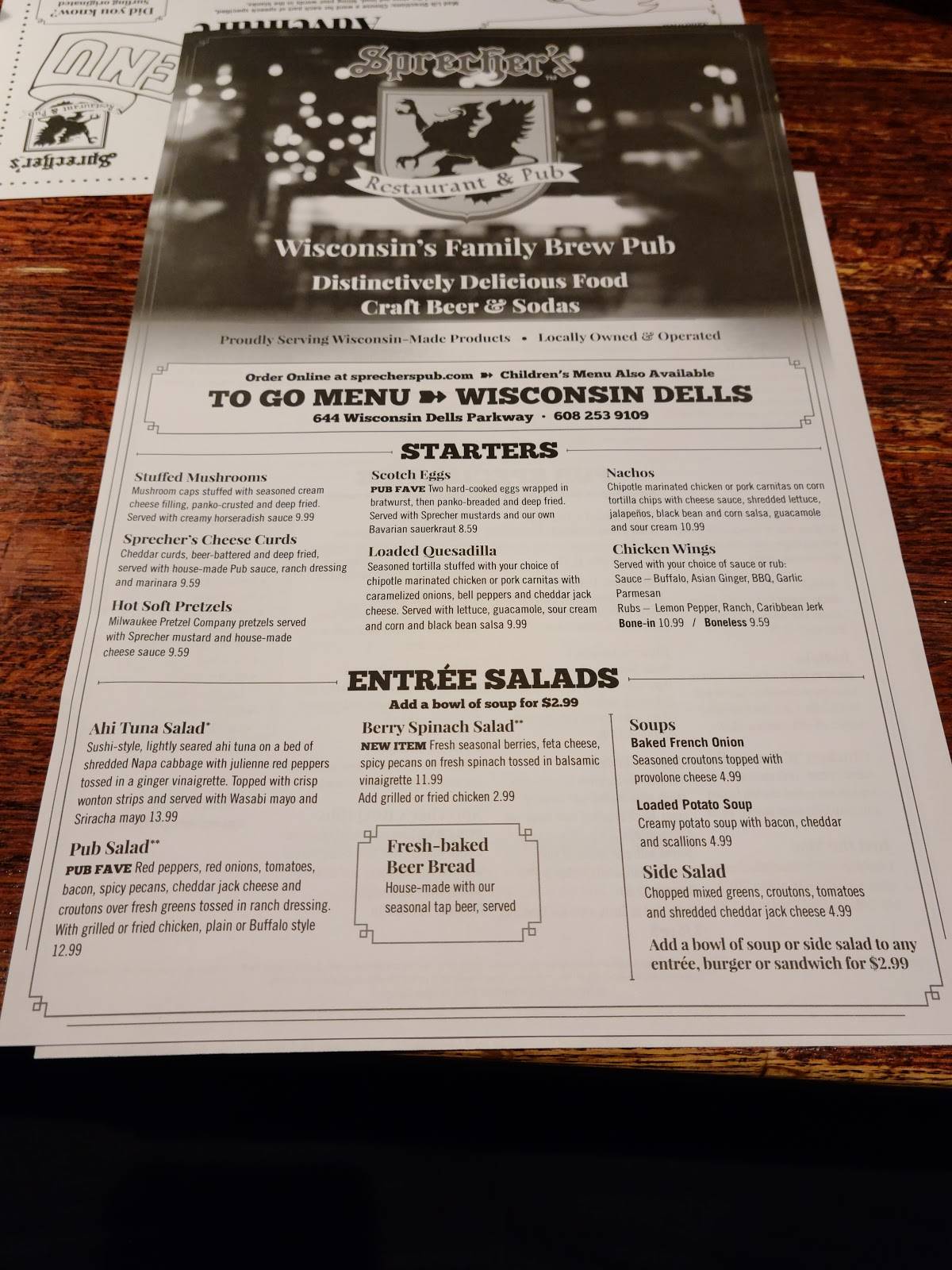 Menu at Lake City Social pub & bar, Wisconsin Dells