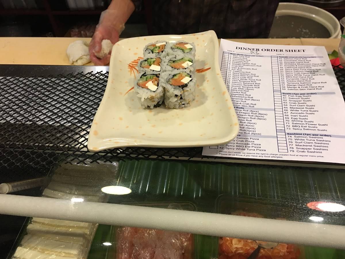 Menu at QQ Sushi restaurant, Lindsay