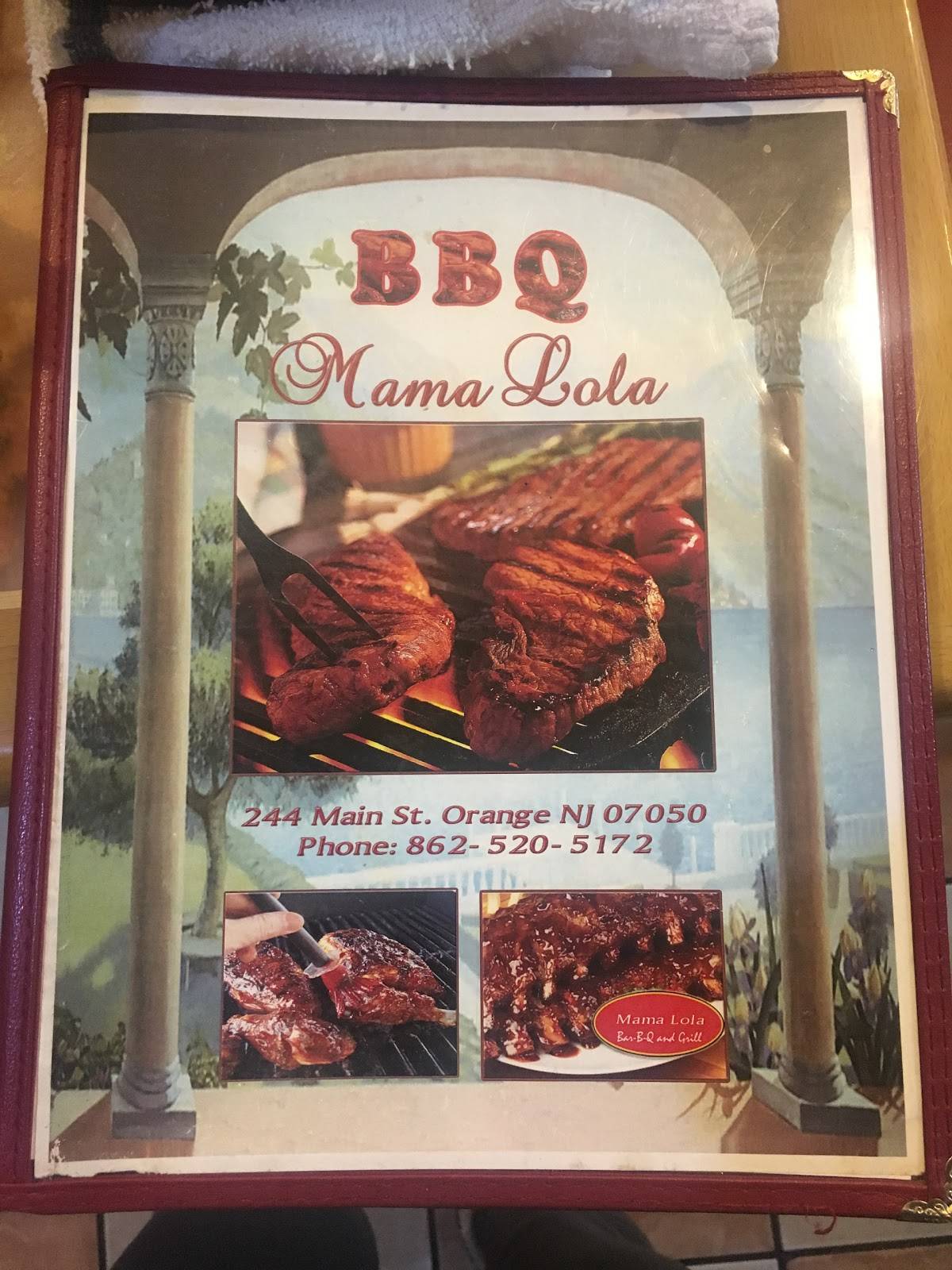 Menu at Mama Lola restaurant, City of Orange