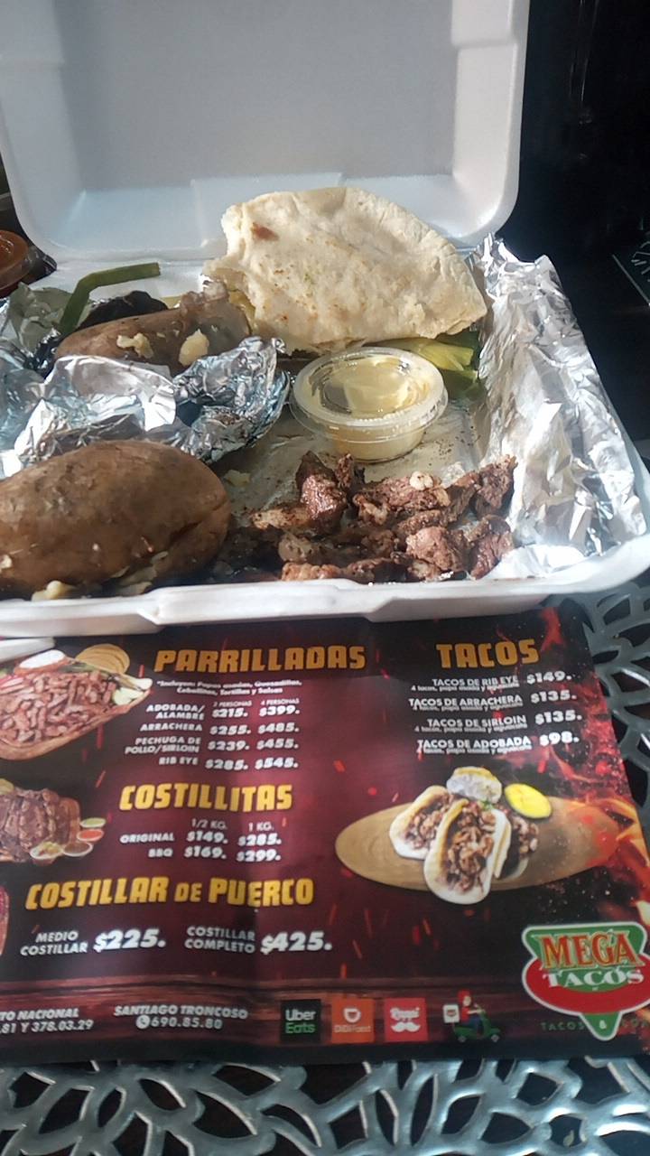Carta del restaurante Mega Tacos, Ciudad Juarez, Ejército Nacional 8260-2