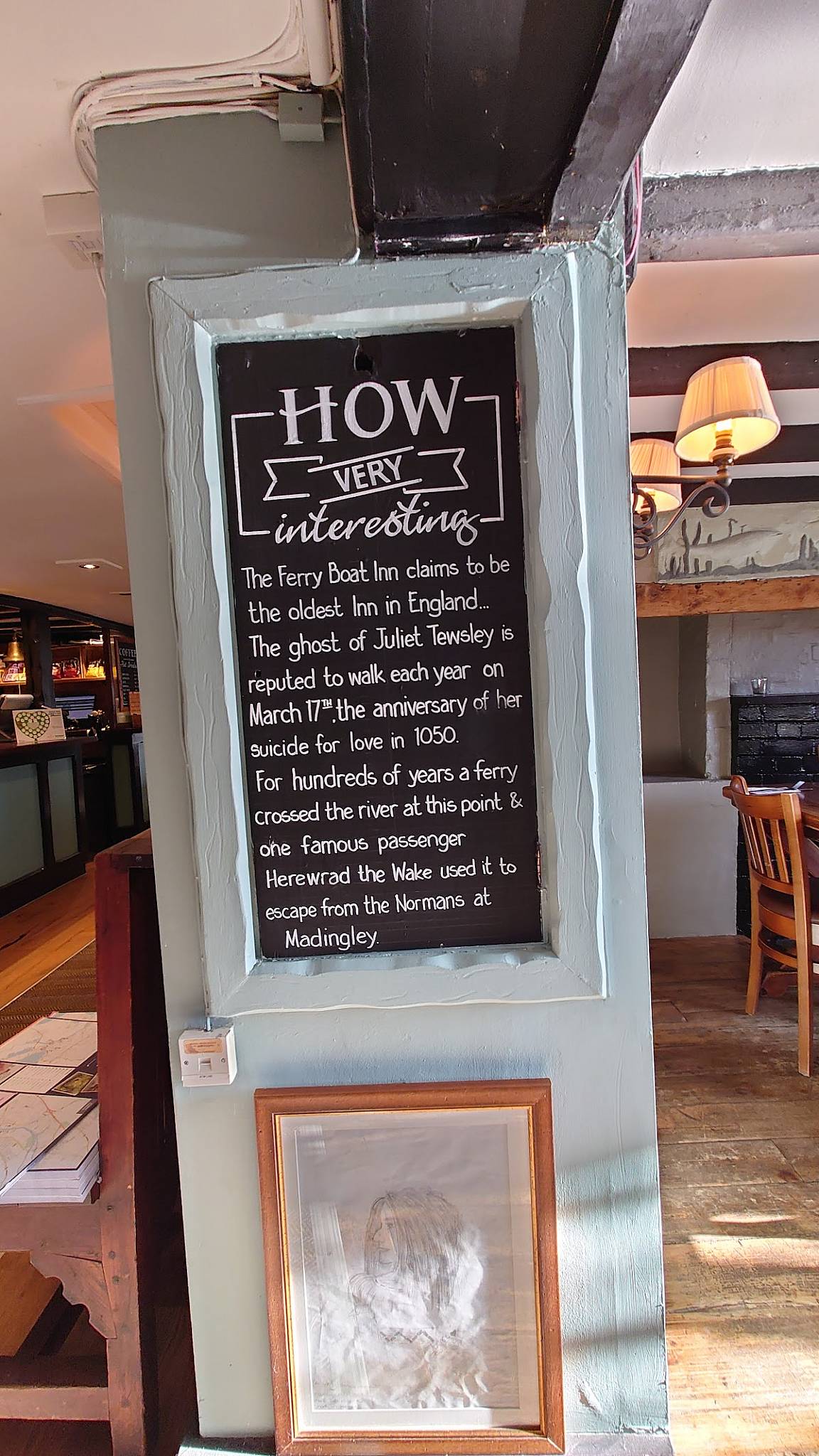 Menu at Old Ferry Boat pub & bar, Fenstanton, Holywell St Ives