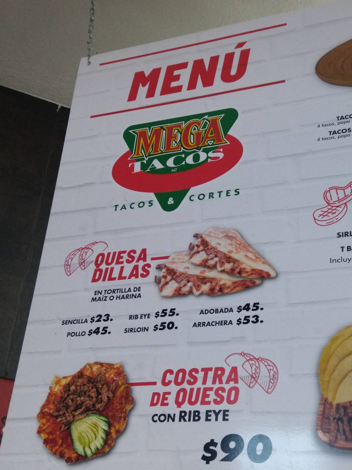 Carta del restaurante Mega Tacos, Ciudad Juarez, Ejército Nacional 8260-2