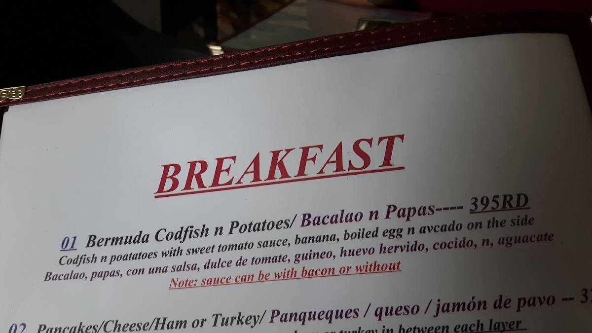 Menu at Rumba Bar and Grill, Sosúa