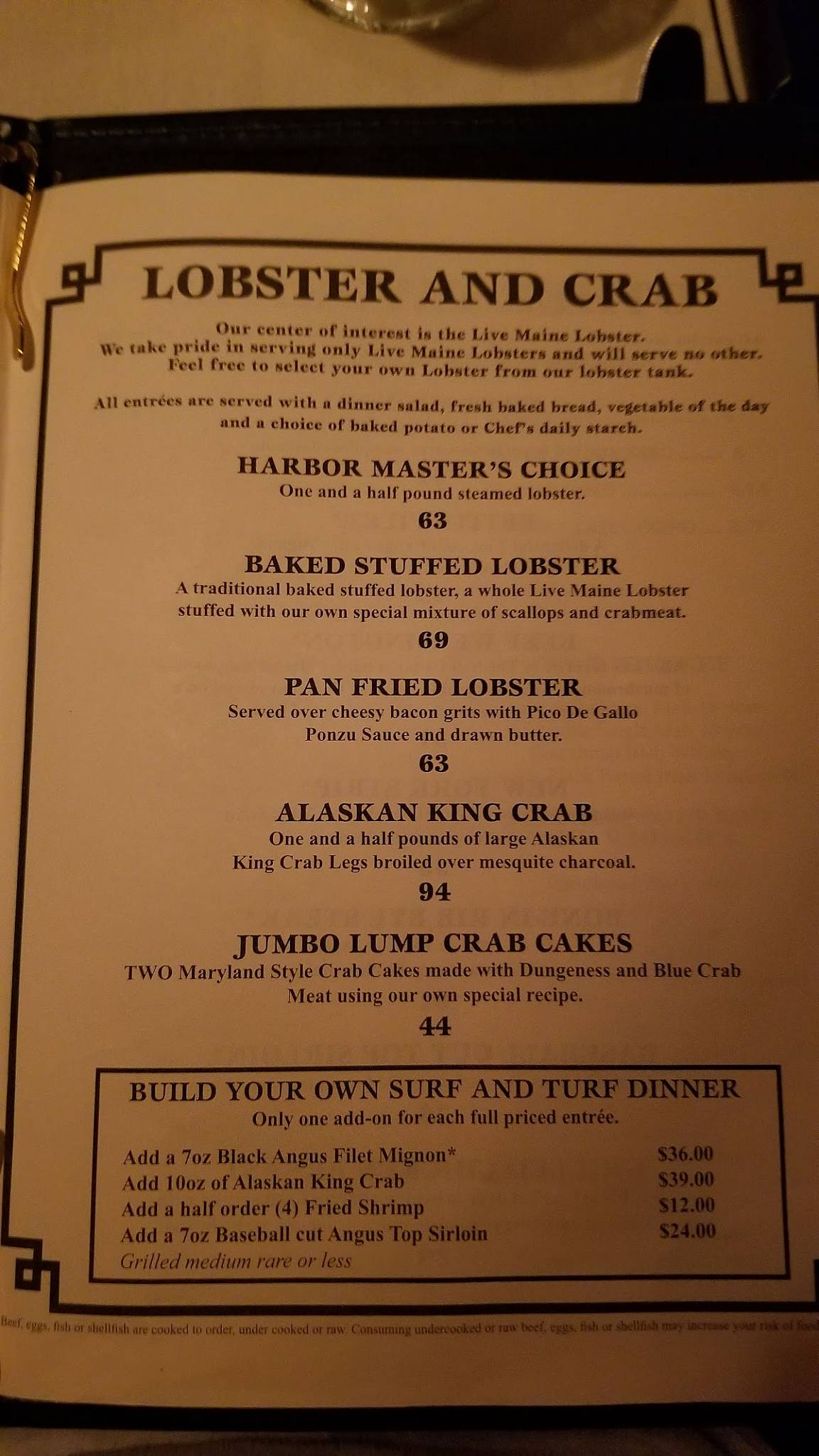 Menu at Salt Cellar Restaurant, Scottsdale, 550 Hayden Rd