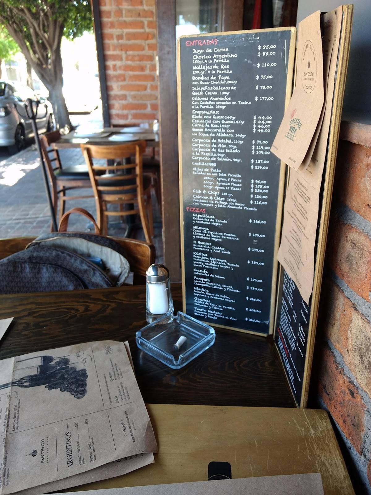 Carta del pub y bar San Telmo Celaya, Celaya