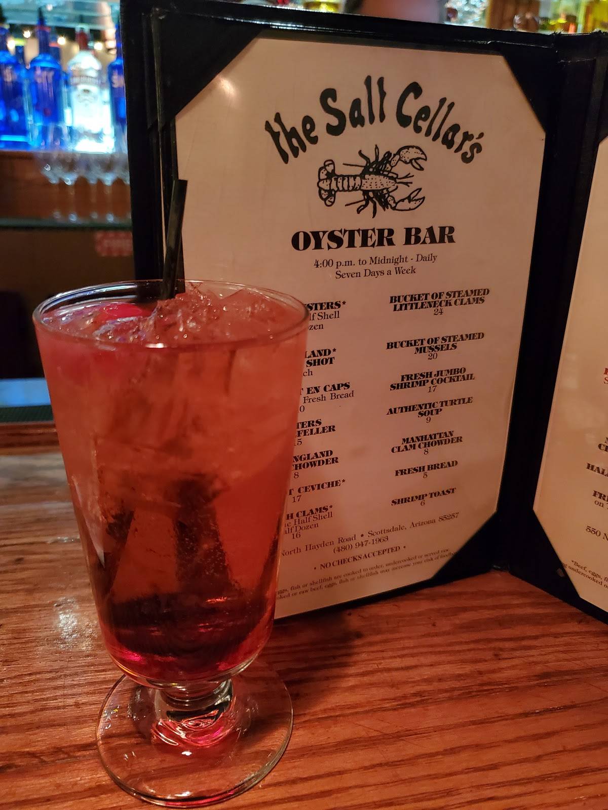 Menu at Salt Cellar Restaurant, Scottsdale, 550 Hayden Rd