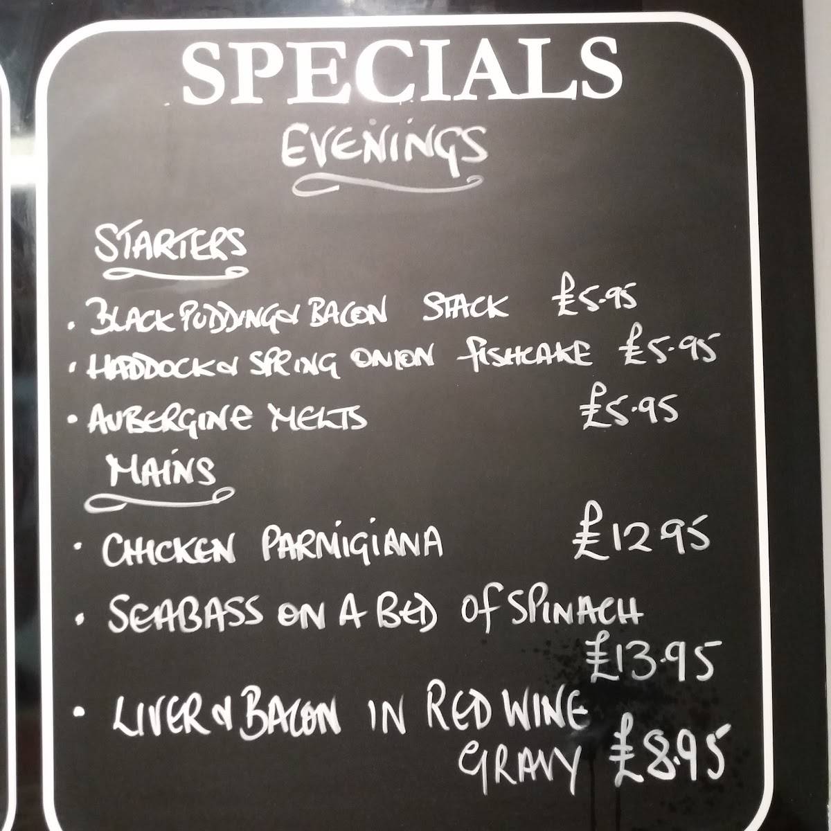 Menu at The Buccaneer pub & bar, Filey