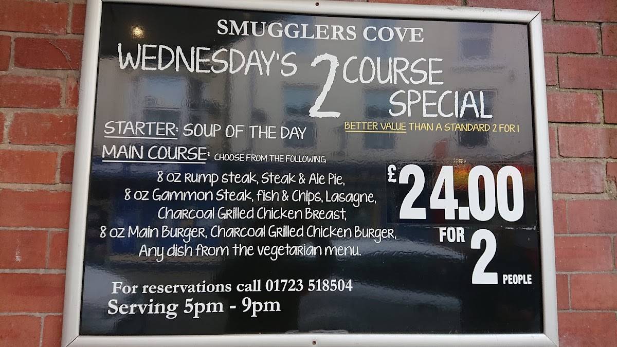 Menu at The Buccaneer pub & bar, Filey