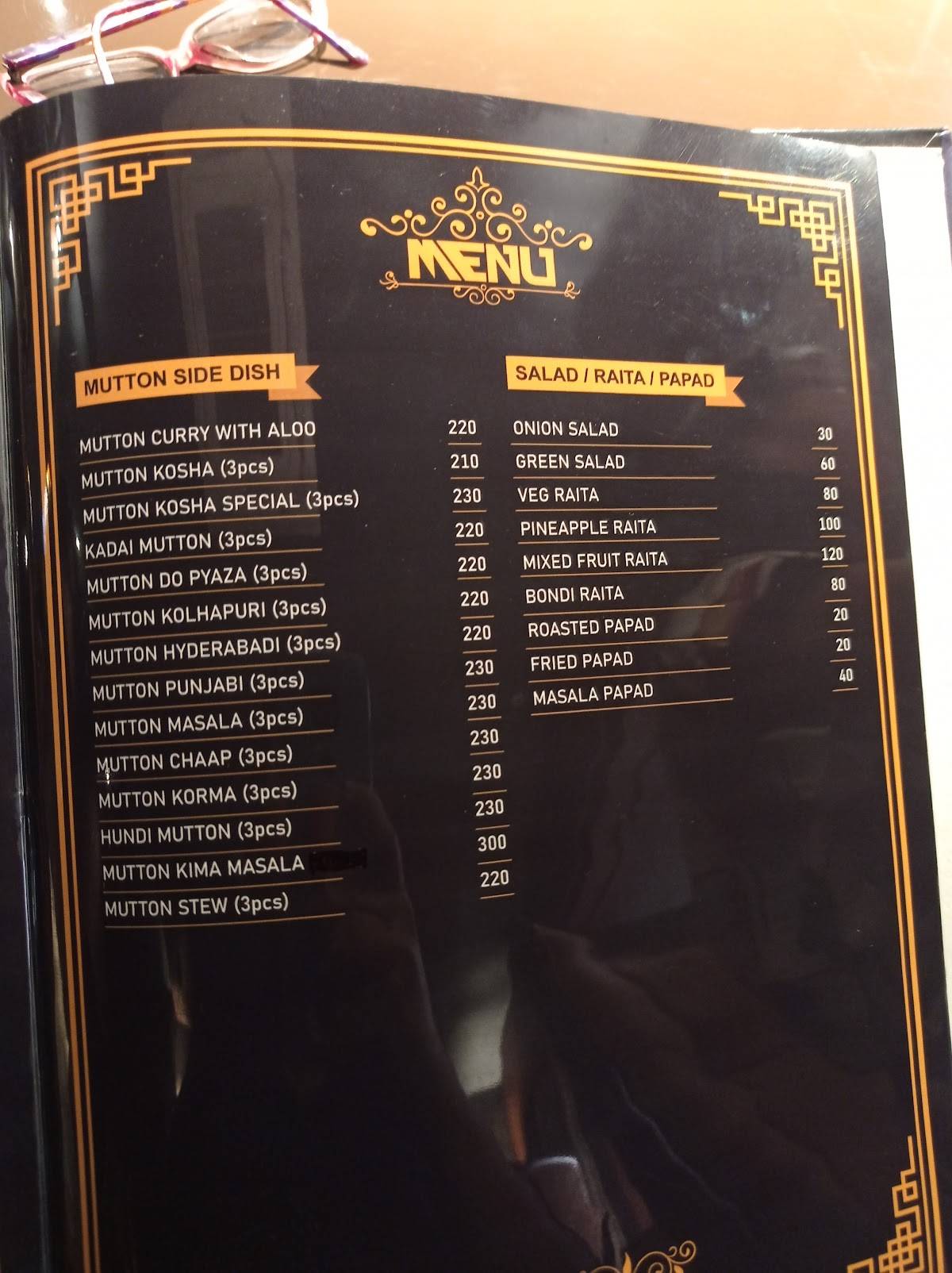 Menu at Gossip More, Berhampore
