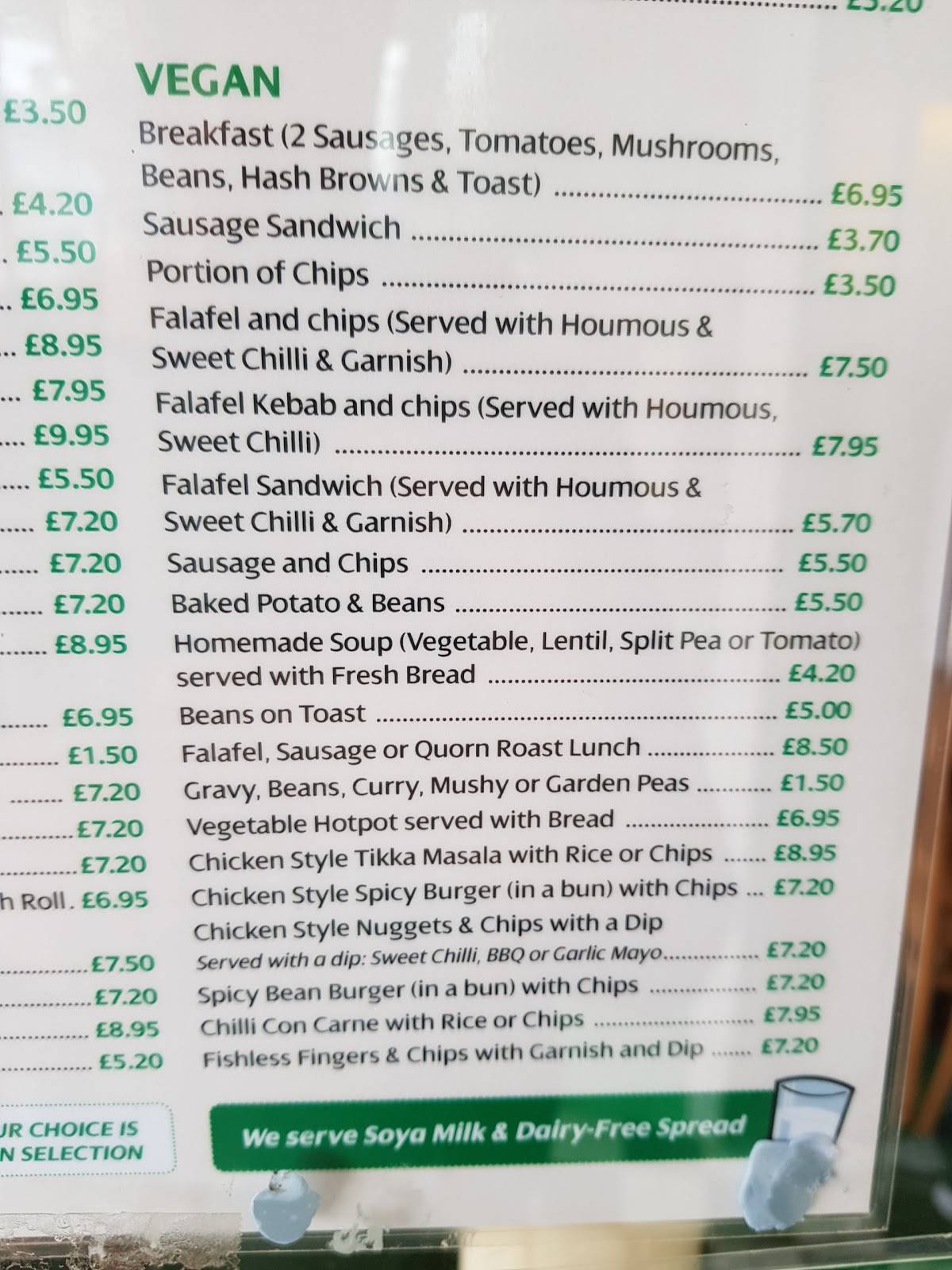 Menu at Barnacles Fish & Chips, Llandudno