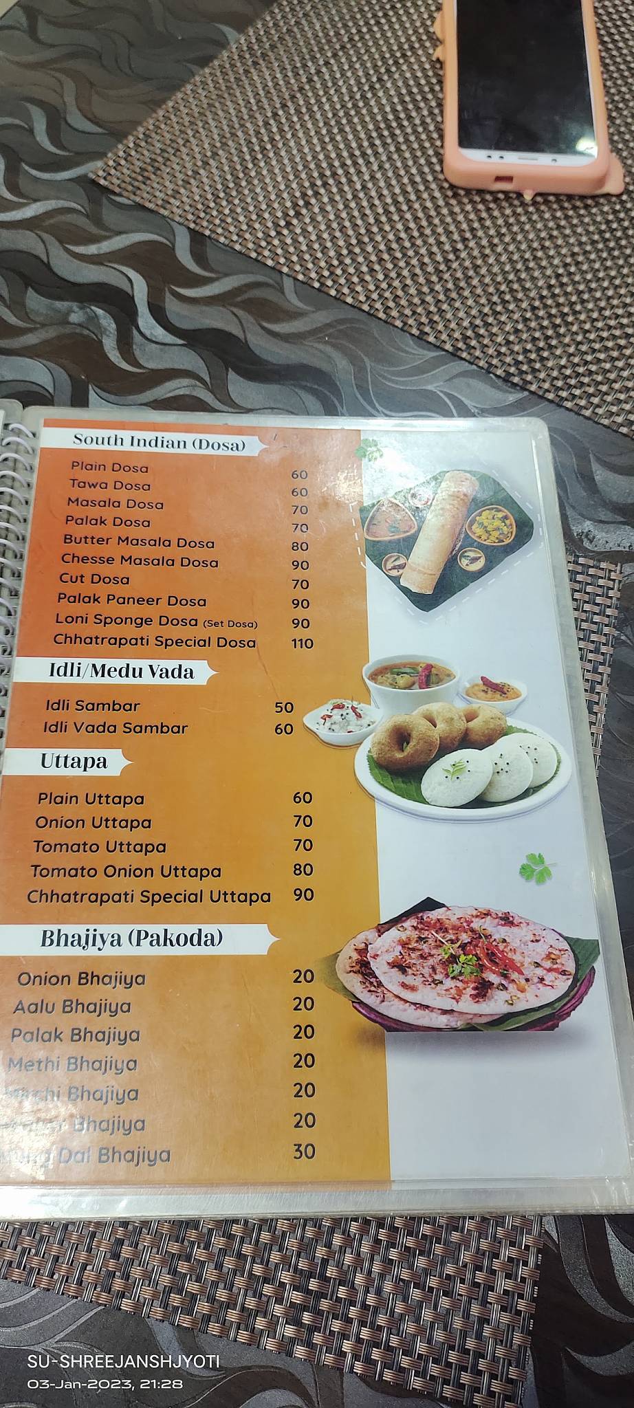Menu at Chhatrapati Pure Veg Family Restaurant, Ponda