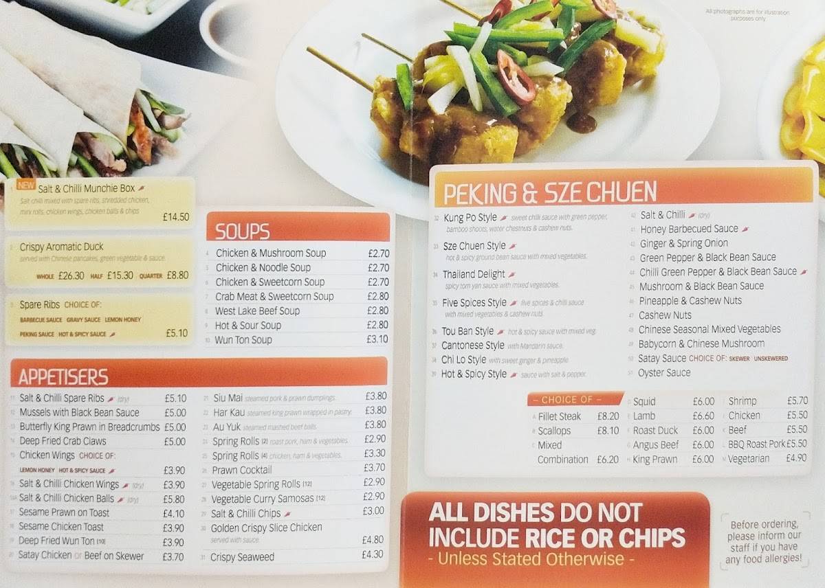 Menu at Cuisine Kitchen fast food, Linlithgow