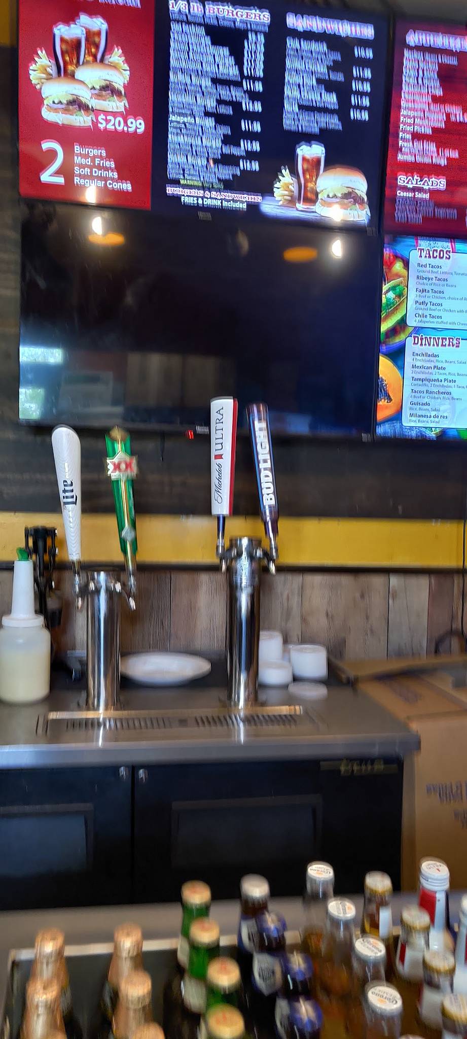 Menu at Yopo's restaurant, Eagle Pass, E Main St