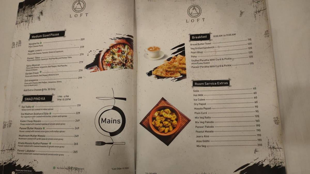 Menu at Loft Cafe & Restaurant, Mathura, Mathura