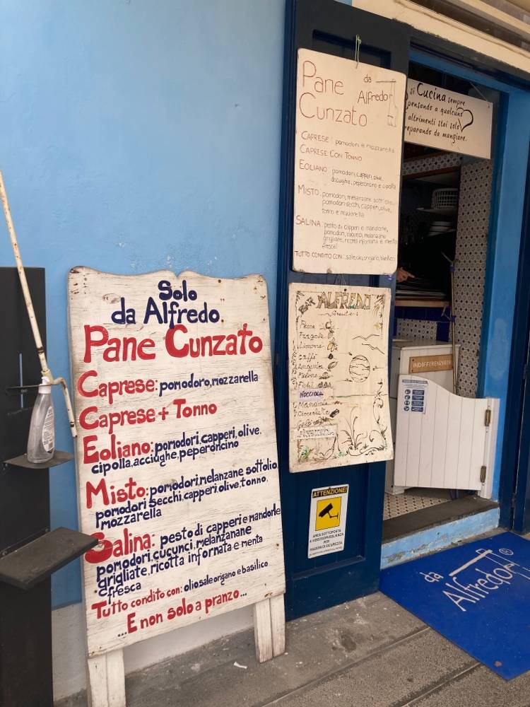 Menu da Da Alfredo pub & bar, Santa Marina Salina