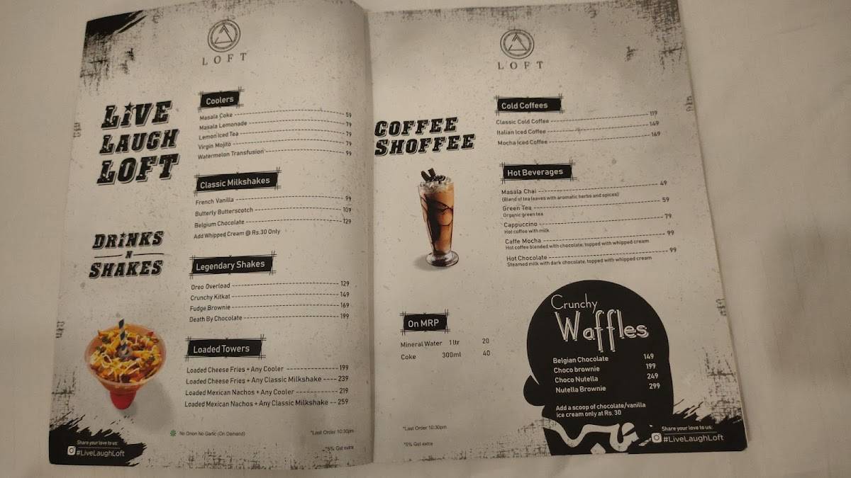 Menu at Loft Cafe & Restaurant, Mathura, Mathura