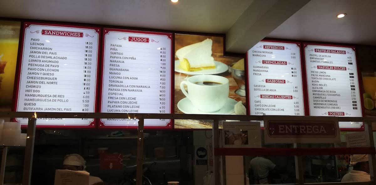 Carta del restaurante Sanguchería El Peruanito, Miraflores