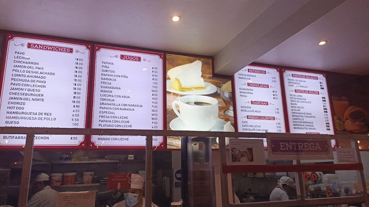Carta del restaurante Sanguchería El Peruanito, Miraflores