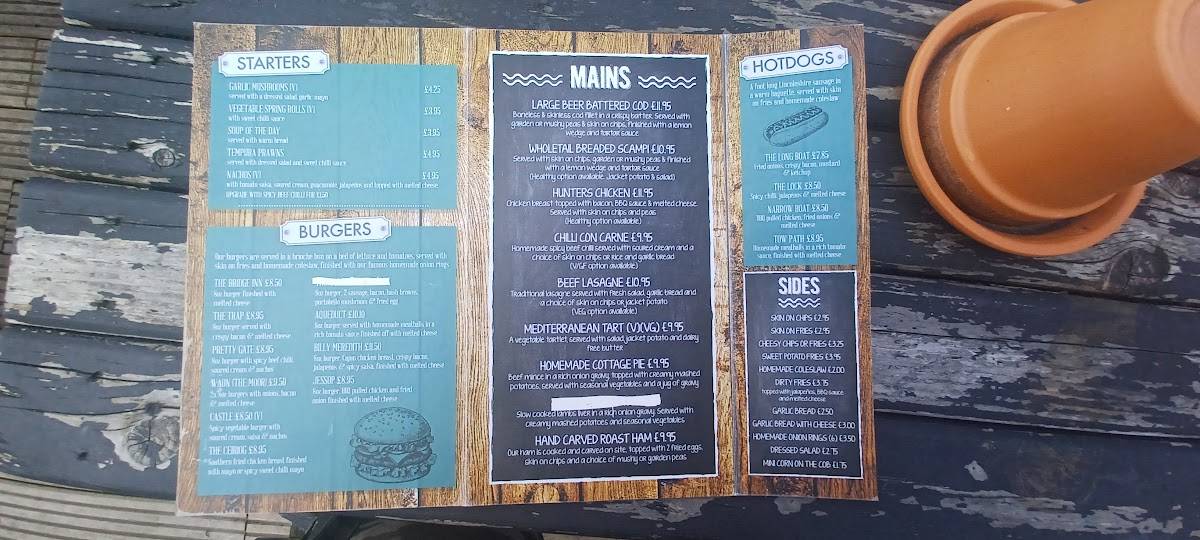 Menu at The Bridge Inn pub & bar, Ruabon